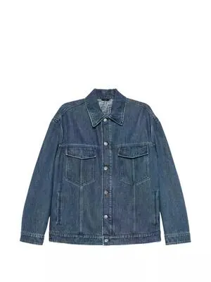 Fendi Logo-patch Denim Jacket - Blue
