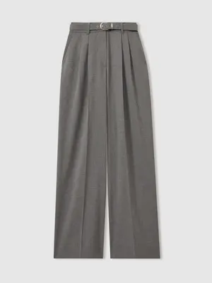 REISS Freja Belted Leg Trousers