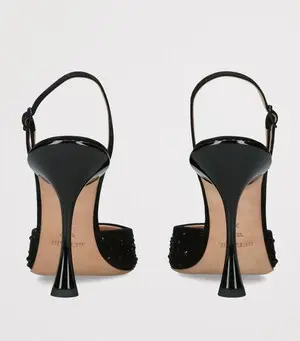 BETZÁBE Suede Embellished Sofia Slingback Pumps 100