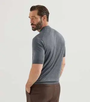 Brunello Cucinelli Silk-cotton High-neck T-shirt