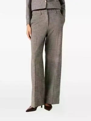 Maje Checked Trousers - Brown