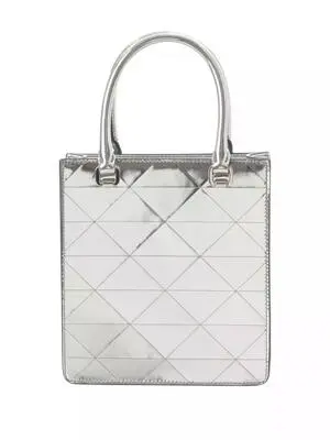 Prada 2013-2026 Metallic Spazzolato Leather Triangle Tote Satchel