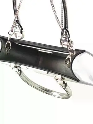 Prada 2013-2026 Metallic Spazzolato Leather Triangle Tote Satchel