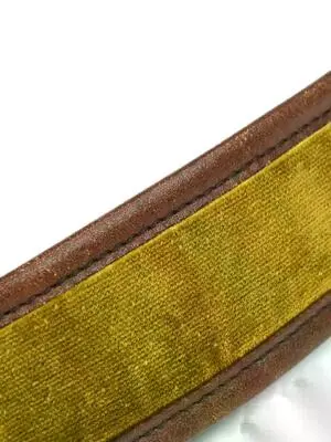 Gucci 1990-2000s Velvet-panel Leather Belt