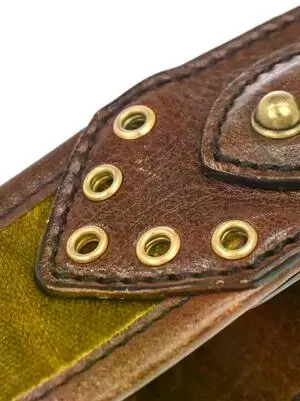 Gucci 1990-2000s Velvet-panel Leather Belt