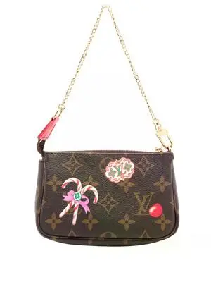 LOUIS VUITTON 2000-2026 Monogram Mini Pochette Accessoires M12205 Shoulder Bag - Brown