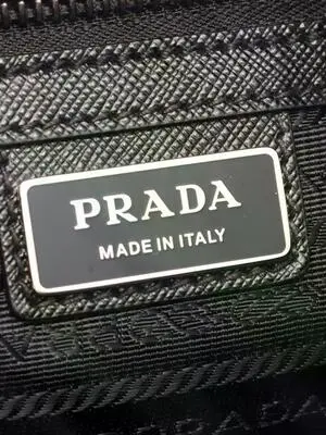 Prada 2013-2026 Saffiano Trimmed Tessuto Satchel
