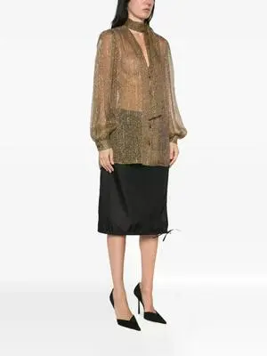 Valentino Garavani Leopard-print Pussy-bow Blouse - Brown