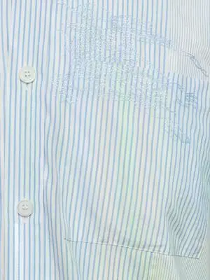 Burberry Striped Logo-embroidered Shirt