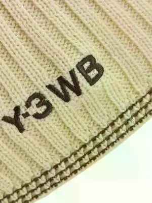 Y3 X Wales Bonner Ribbed-knit Visor Beanie Hat