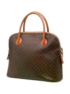 Celine 1997 Macadam Coated Canvas Dome Satchel