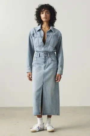LEVI'S Denim Midi Shirt Dress