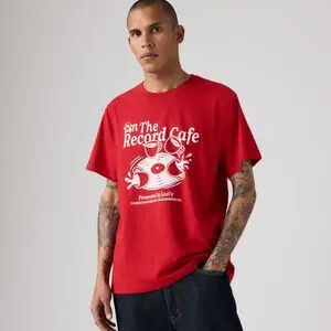 LEVI'S Relaxed Fit Graphic Tee - Red