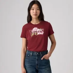 LEVI'S Perfect Tee" T-shirt With Graphic Print - Red
