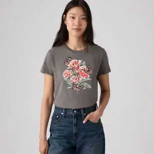 LEVI'S Perfect Tee" Floral Graphic T-shirt - Black