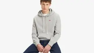 LEVI'S Original Housemark Hoodie - Grey
