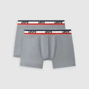 LEVI'S Repeat Logo Boxer Brief 2 Pack - Grey