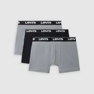 LEVI'S Repeat Logo Boxer Brief 3 Pack - Grey