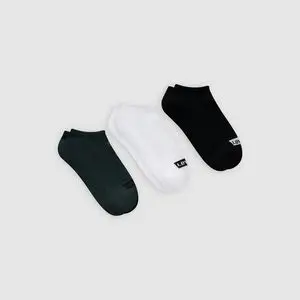 LEVI'S Mid Cut Batwing Logo Recycled Cotton Socks 3 Pack - Grey