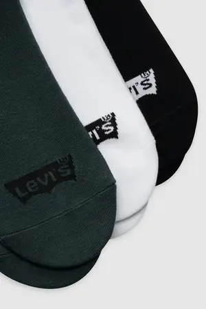 LEVI'S Mid Cut Batwing Logo Recycled Cotton Socks 3 Pack