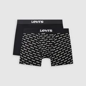 LEVI'S Logo Boxer Brief 2 Pack - Black