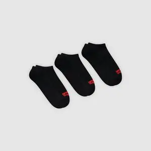LEVI'S Low Cut Batwing Logo Recycled Cotton Socks 3 Pack - Black