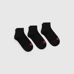 LEVI'S Low Cut Batwing Logo Recycled Cotton Socks 3 Pack - Black