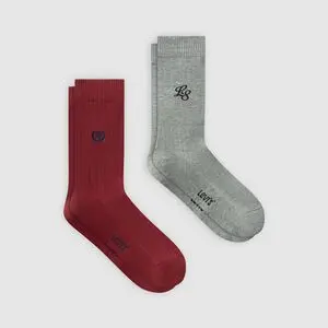 LEVI'S Crew Socks 2 Pack - Red