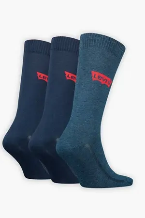 LEVI'S Regular Cut Batwing Logo Recycled Cotton Socks 3 Pack