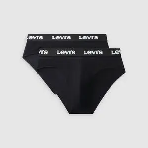 LEVI'S Repeat Logo Brief 2 Pack - Black