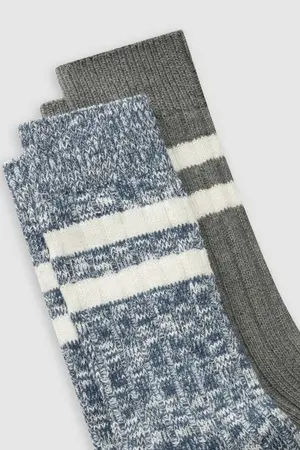 LEVI'S Regular Cut Mouline Bootsock 2 Pack