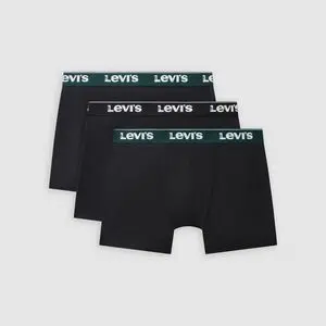 LEVI'S Repeat Logo Boxer Brief 3 Pack - Black