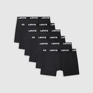 LEVI'S Repeat Logo Boxer Briefs 6 Pack - Black