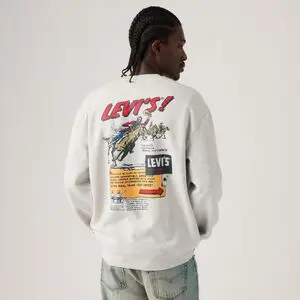 LEVI'S Relaxed Graphic Crewneck Sweatshirt - Grey