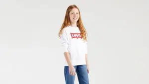 LEVI'S Key Logo Crewneck Sweatshirt - Red
