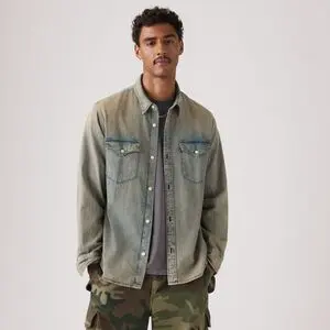 LEVI'S Relaxed Fit Western Shirt - Blue