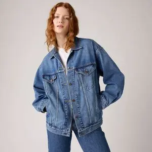 LEVI'S Oversized Denim Trucker Jacket - Blue