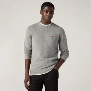 LEVI'S Housemark Pullover Sweater - Grey
