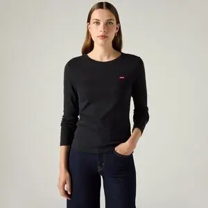 LEVI'S Essential Housemark Long-sleeve Tee - Black