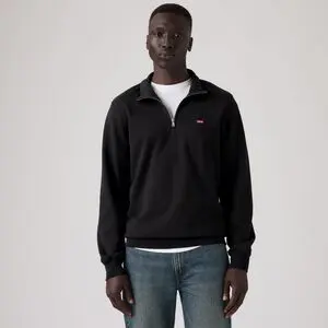 LEVI'S Original Housemark Quarter Zip Pullover - Black