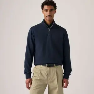 LEVI'S Original Housemark Quarter Zip Pullover - Blue