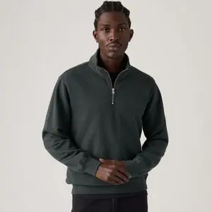 LEVI'S Original Housemark Quarter Zip Pullover - Black