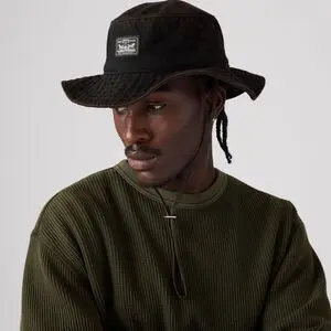 LEVI'S Bay Drawstring Bucket Hat - Black