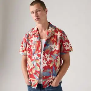 LEVI'S Sunset Camp Standard Fit Lightweight Shirt - Red