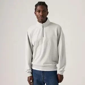 LEVI'S Boxy Quarter Zip Sweatshirt - Grey