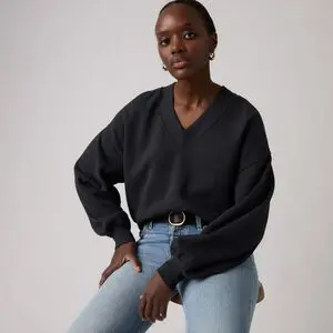 LEVI'S V-neck Sweatshirt - Black