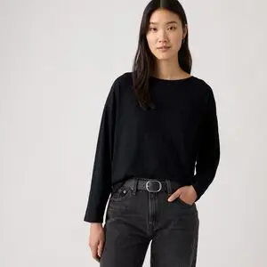 LEVI'S Julie Slub Long Sleeve Tee - Black