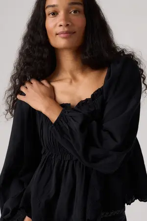 LEVI'S Ottie Long Sleeve Boho Blouse