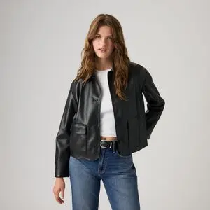 LEVI'S Faux Leather Mia Short Jacket
