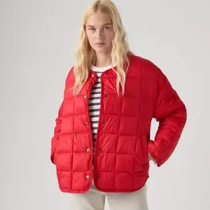 LEVI'S Poppy Quilted Puffer Jacket - Red